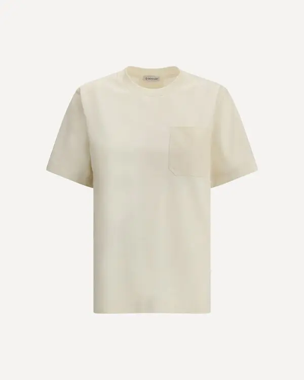 Moncler Logo Patch Crewneck T-shirt - White