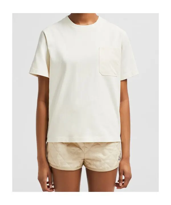 Moncler Logo Patch Crewneck T-shirt - White