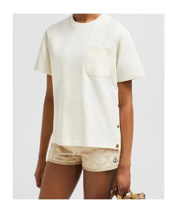Moncler Logo Patch Crewneck T-shirt - White