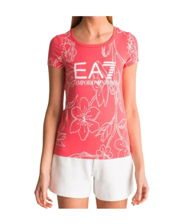 EA7 Floral Logo T-shirt