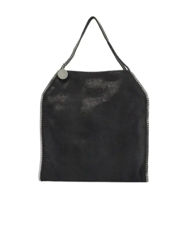 Stella McCartney Logo Plaque Chain Shoulder Bag - Black
