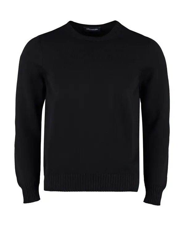 DRUMOHR Cotton Crew Neck Pullover - Black