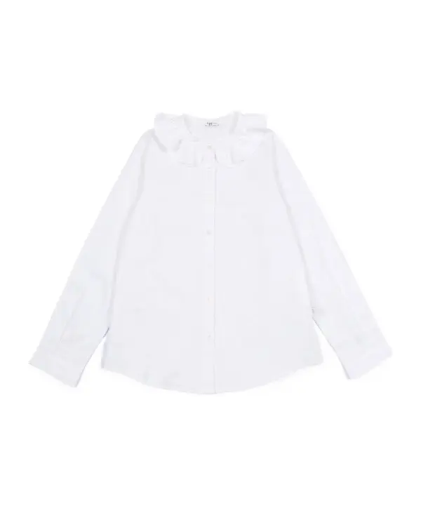 IL GUFO Ruffled Collar Blouse - White