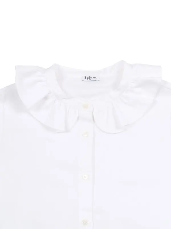 IL GUFO Ruffled Collar Blouse - White