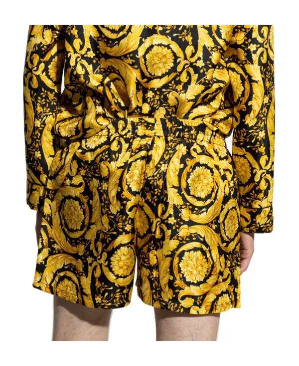 Versace Barocco-print Silk Boxers