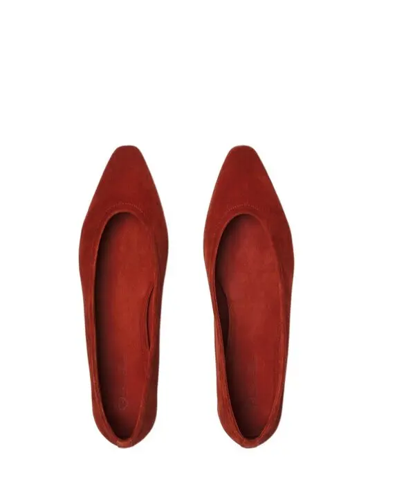 Loro Piana Primula Round Toe Slip-on Flats - Windsor Red