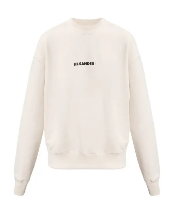 JIL SANDER Logo Printed Crewneck Sweatshirt - White