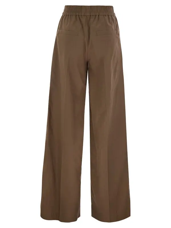 Brunello Cucinelli Pleated Wide-leg Trousers - Coffee Color