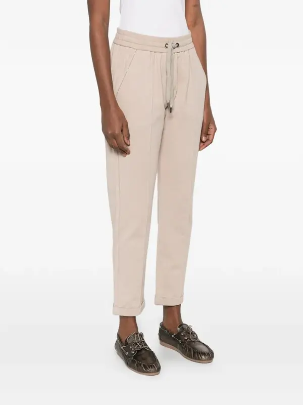 Brunello Cucinelli Track Pants With Drawstring Waist - Nude