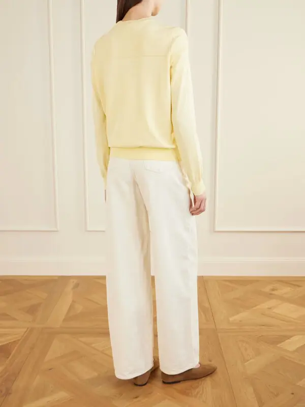 JIL SANDER Crew Neck Knitwear In Pure Cotton