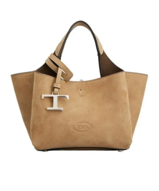 TOD'S Logo Embossed Tote Bag - Brown