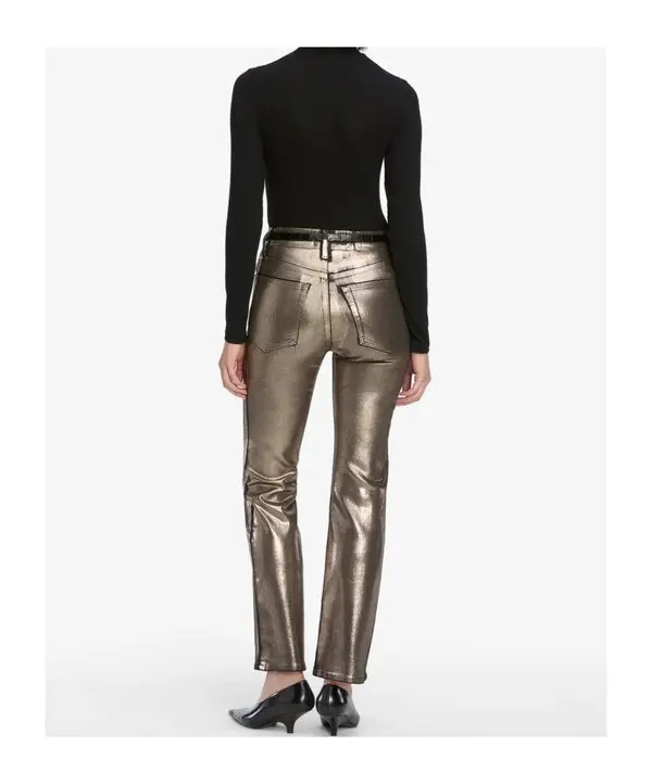 FRAME Belt-loop Trousers With Metallic Finish