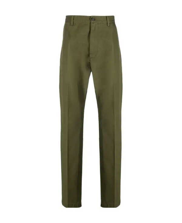 Dsquared2 Logo Print Straight Leg Cotton Trousers