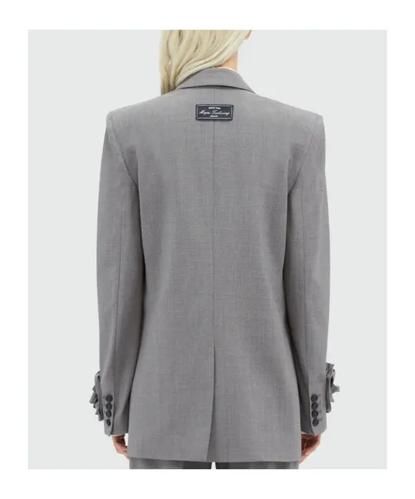 MSGM Floral Appliqué Logo Patch Blazer