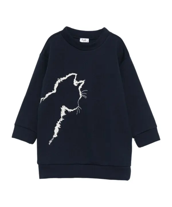 IL GUFO Embroidered Fleece Dress