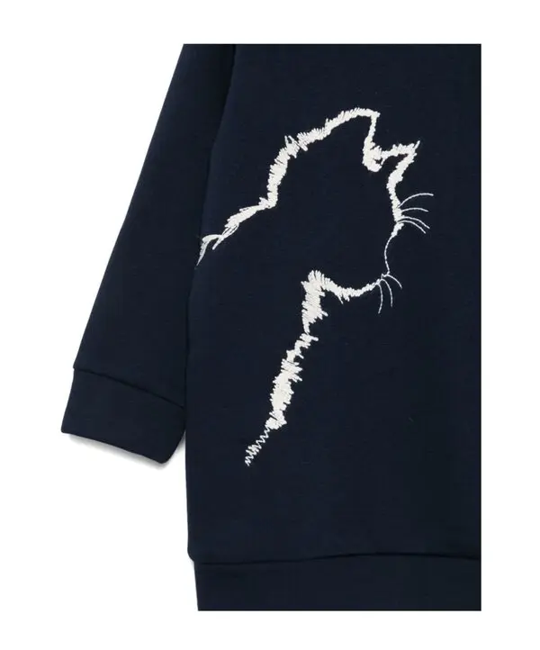 IL GUFO Embroidered Fleece Dress