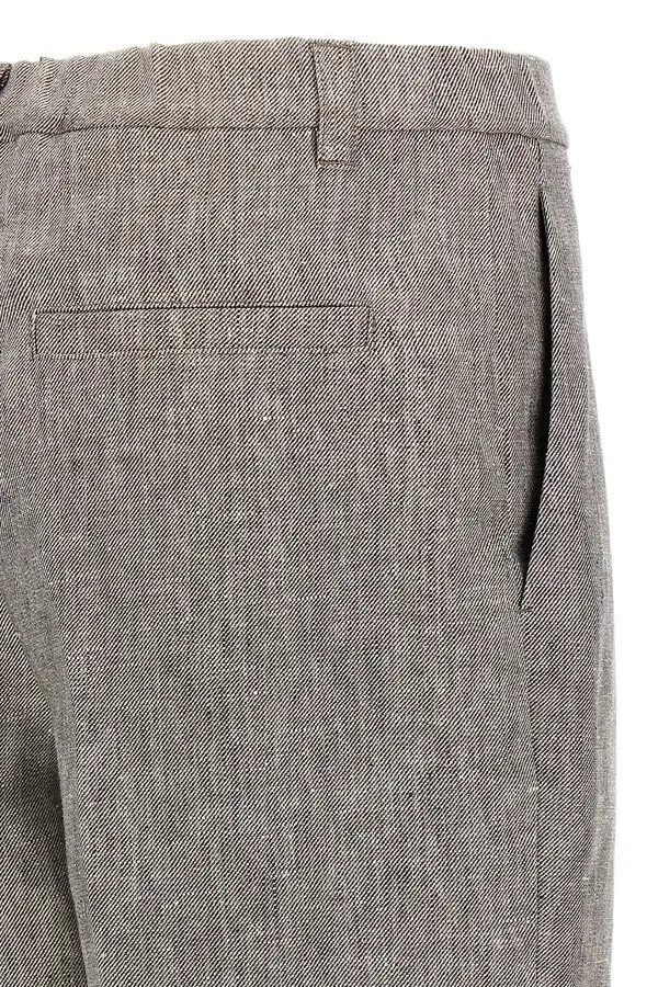 Brunello Cucinelli Pleated Twill Straight-leg Pants