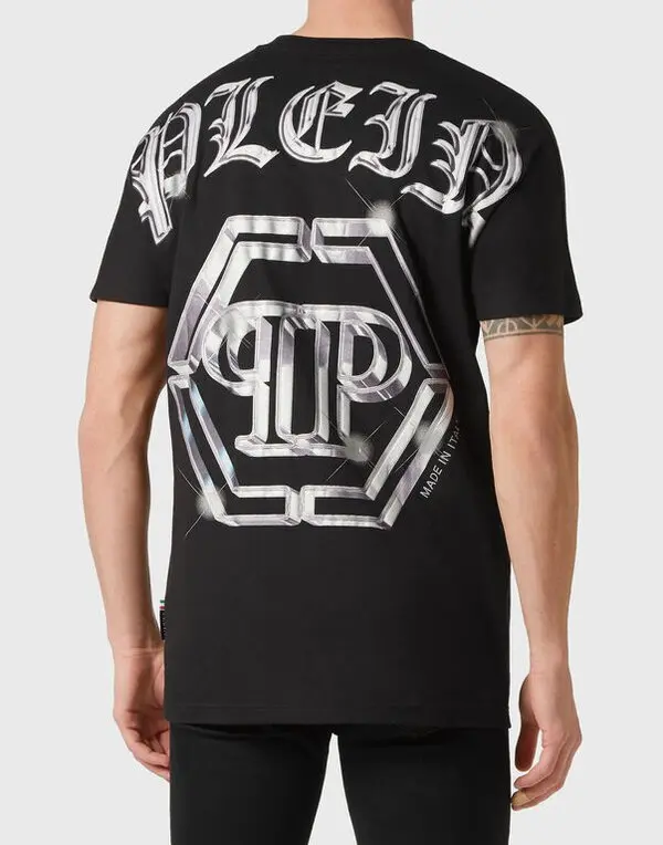Philipp Plein T-shirt With Round Neck And Short Sleeves - Black