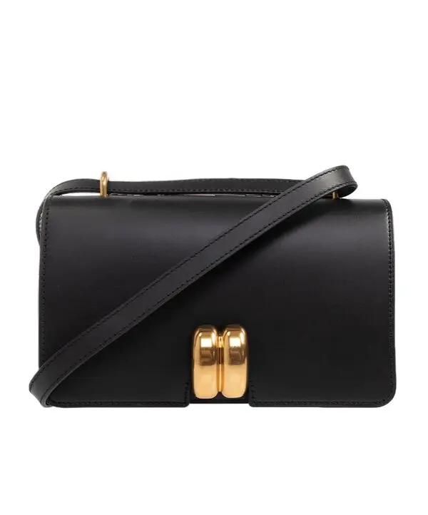 BY MALENE BIRGER Noval Leather Shoulder Bag With Magnetic Buckle - Nude