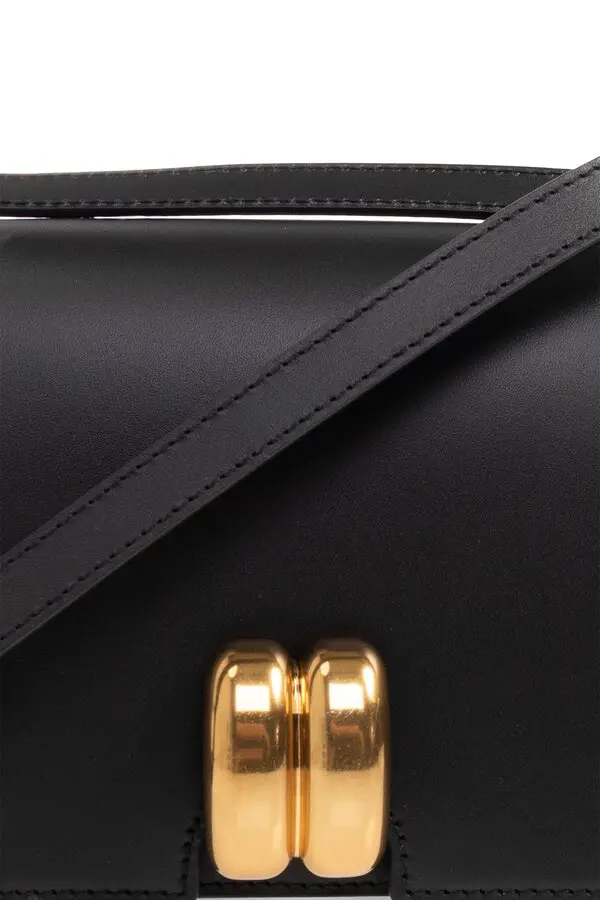 BY MALENE BIRGER Noval Leather Shoulder Bag With Magnetic Buckle - Nude
