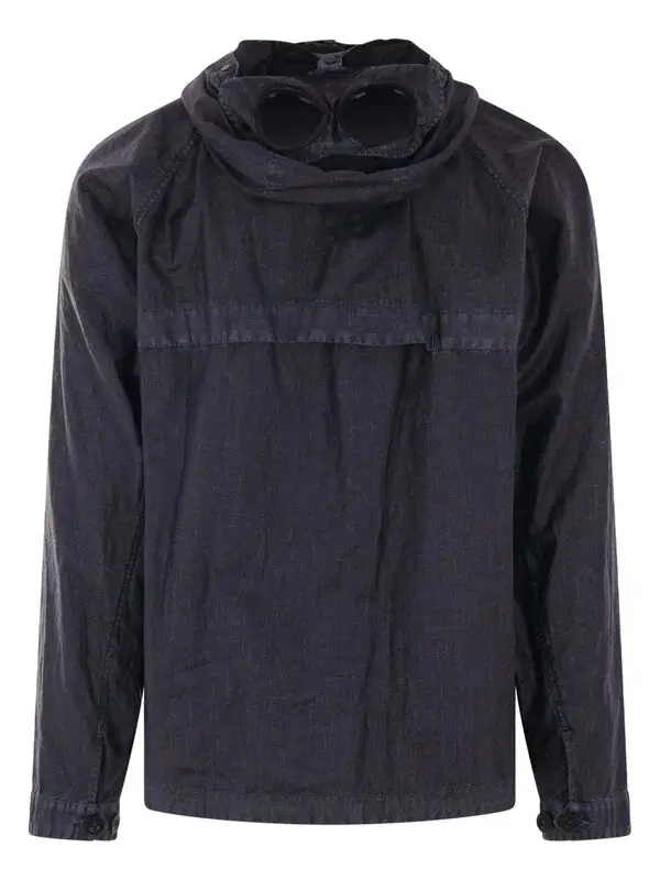 C.P. COMPANY Long Sleeve Hooded Casual Jacket - Black