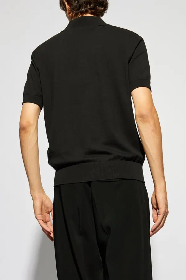 Dsquared2 Logo Embroidered Knitted Polo Shirt