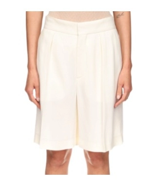 Victoria Beckham Pleated Shorts - Ivory