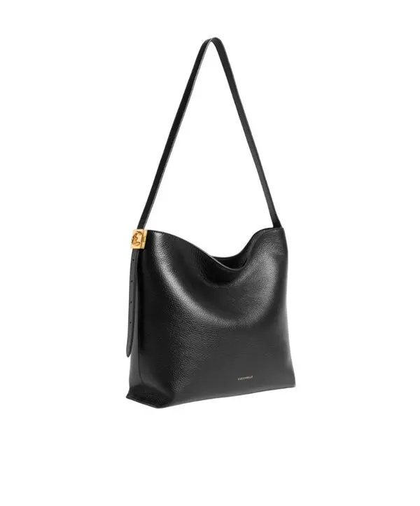 COCCINELLE C-me Logo Printed Hobo Bag - Black
