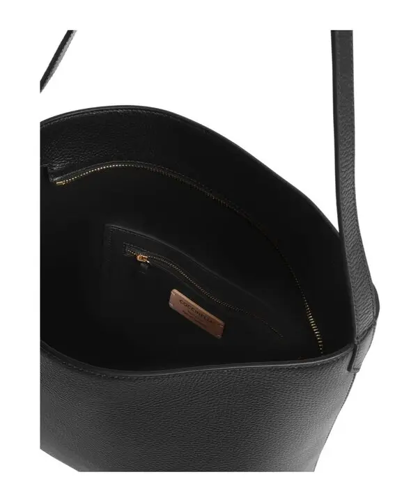 COCCINELLE C-me Logo Printed Hobo Bag - Black