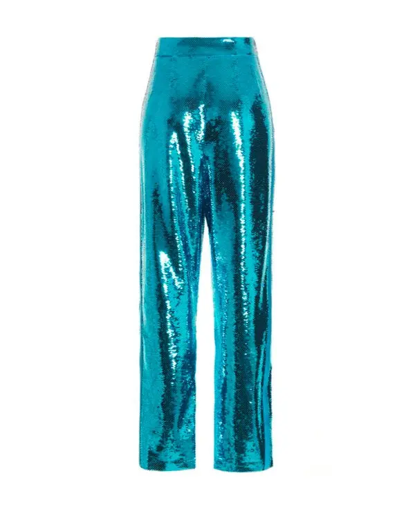 TOM FORD Sequined Straight Leg Pants - Blue