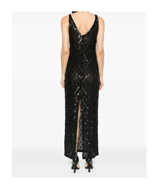 P.a.r.o.s.h V-neck Embroidered Maxi Dress