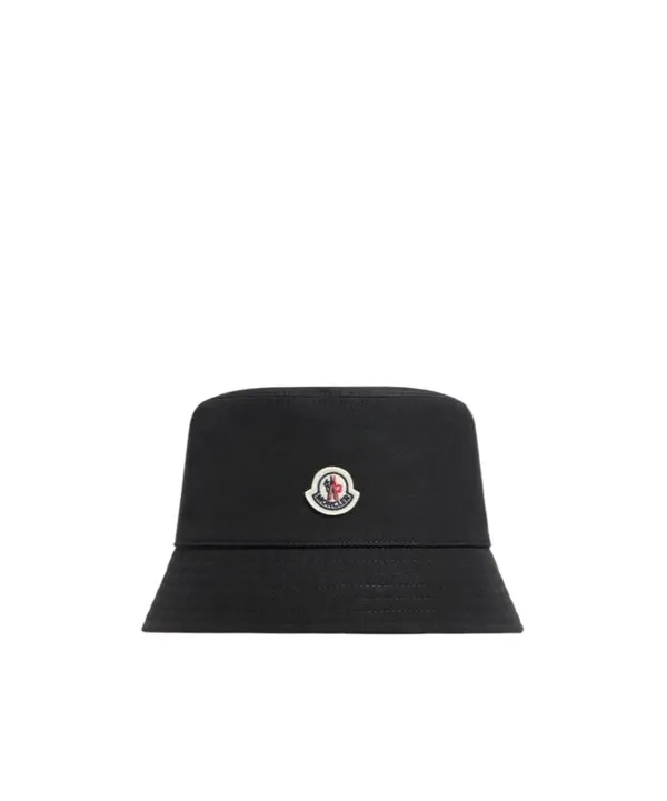 Moncler Logo Patch Bucket Hat - Black