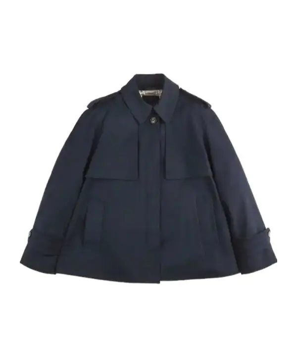 FAY Cape-style Short Jacket - Blue