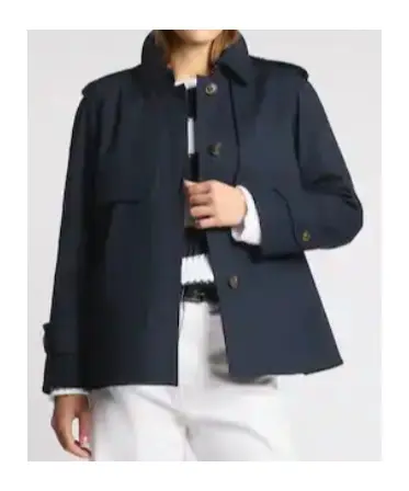 FAY Cape-style Short Jacket - Blue