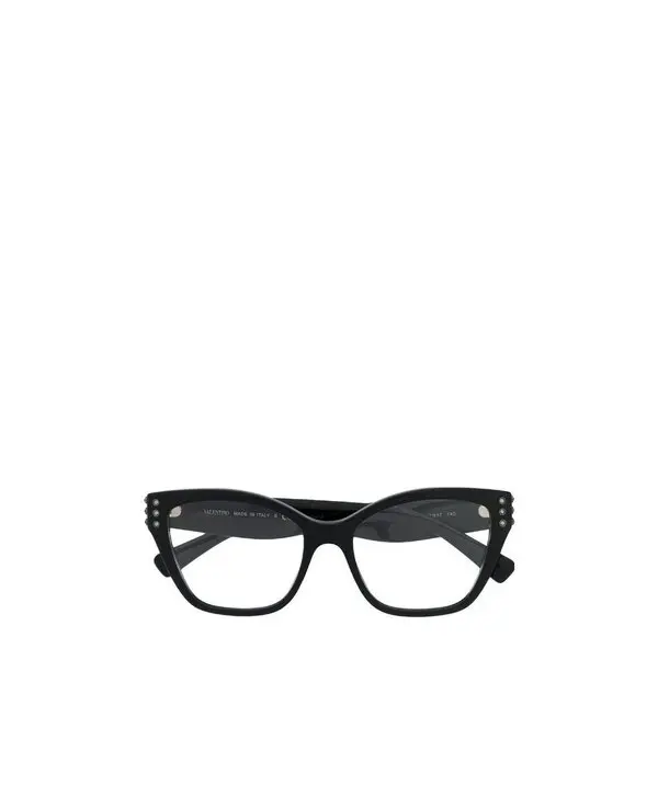 Valentino Garavani Rhinestone Embellished Glasses - Black