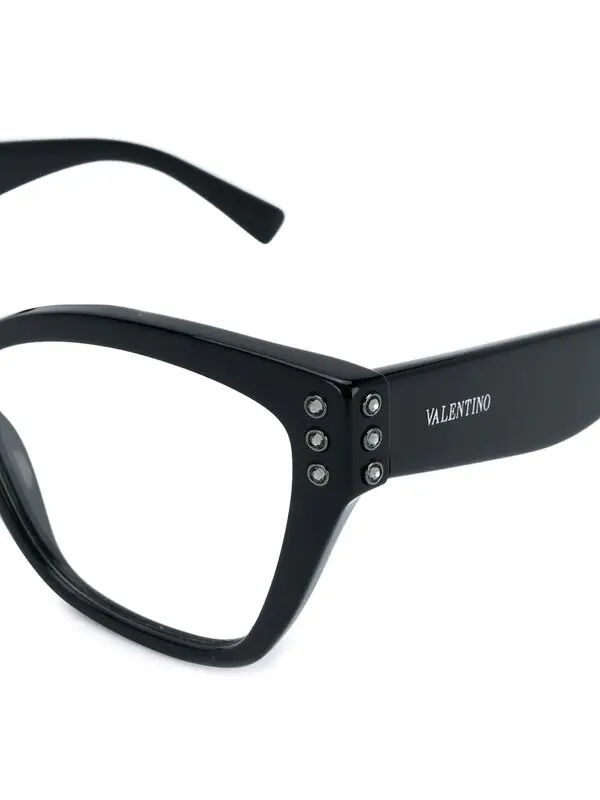 Valentino Garavani Rhinestone Embellished Cat-eye Eyeglasses