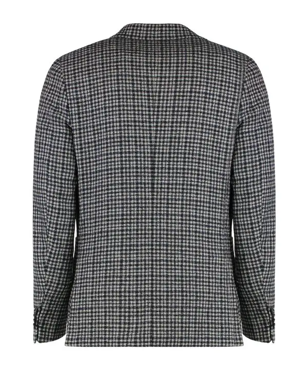 Zegna Checked Tailored Blazer - Black