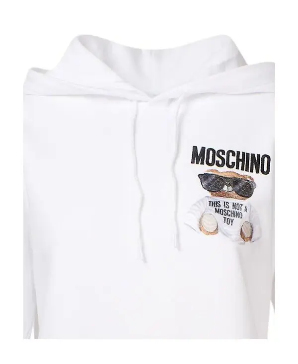 Moschino Teddy Bear Printed Hoodie - White