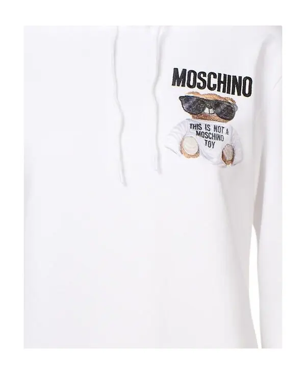 Moschino Teddy Bear Printed Hoodie - White