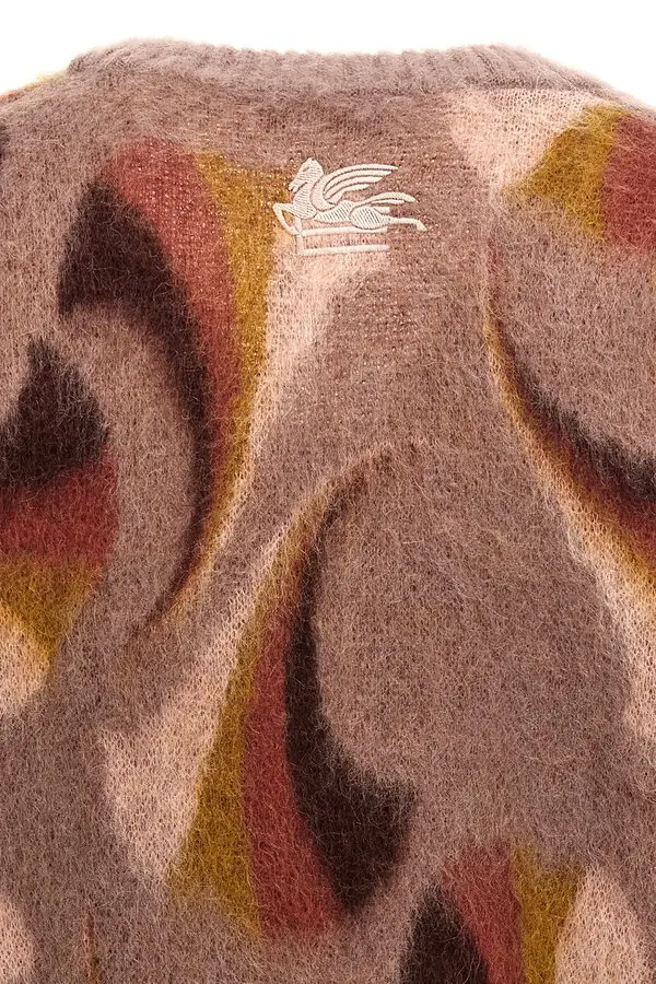 Etro Button-up Jacquard Knitted Cardigan