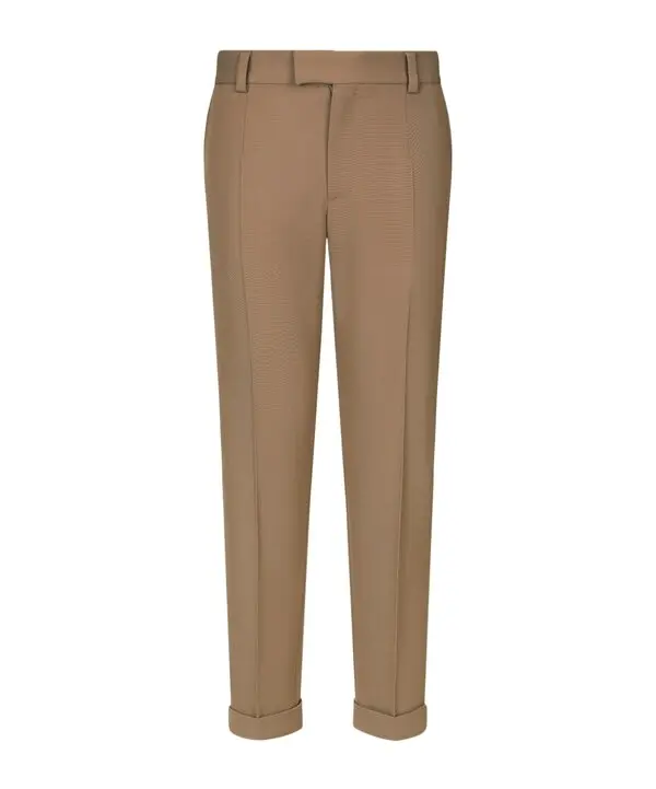Dolce & Gabbana Pressed-crease Tapered Trousers - Brown