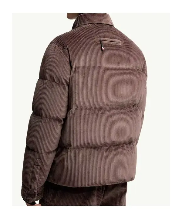 Moncler Elgon Corduroy Down Ski Jacket - Brown