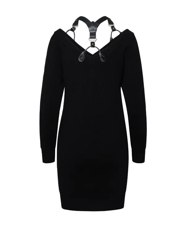 Moschino Shoulder Strap Wool Dress