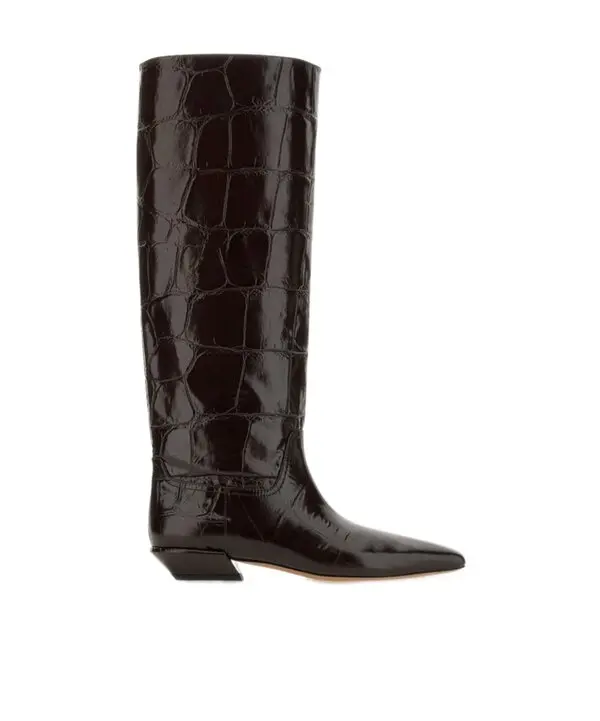 Paris Texas Bettina Embossed Knee-high Boots - Ebano