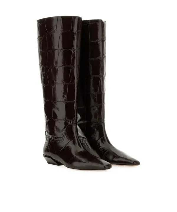 Paris Texas Bettina Embossed Knee-high Boots - Ebano