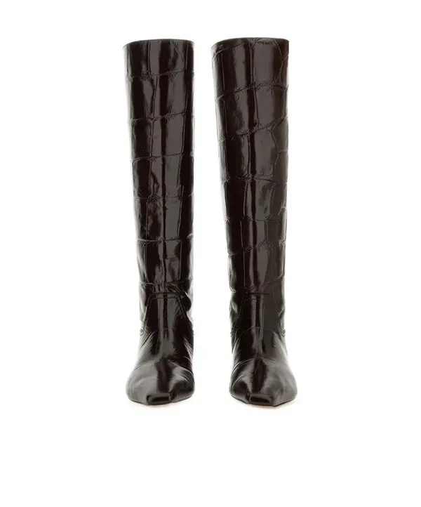 Paris Texas Bettina Embossed Knee-high Boots - Ebano