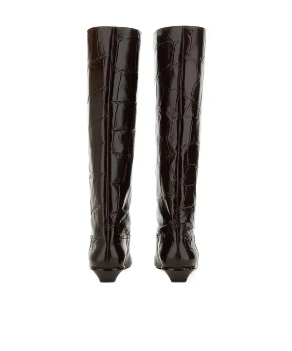 Paris Texas Bettina Embossed Knee-high Boots - Ebano
