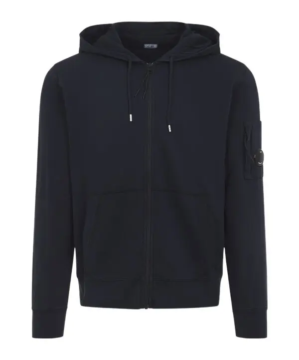 C.P. COMPANY Lens Zip-up Hoodie - Black