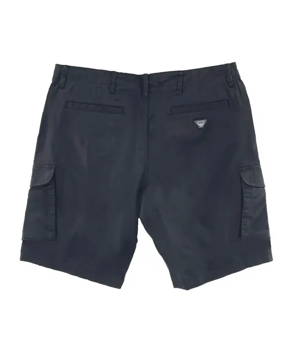 Emporio Armani Logo Decal Cargo Shorts - Black