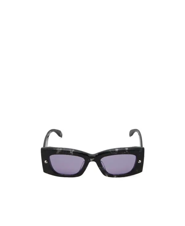 Alexander McQueen Rectangle Frame Sunglasses - Black